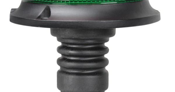 Green Low Profile R65 Spigot LED Beacon AMB927G | AEP UK LTD